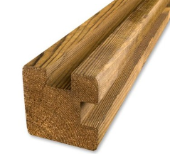 Poteau rainuré d'angle 90x90mm | Mathias bois