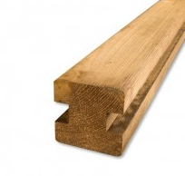 Poteau rainuré intermédiaire 90x90mm | Mathias bois